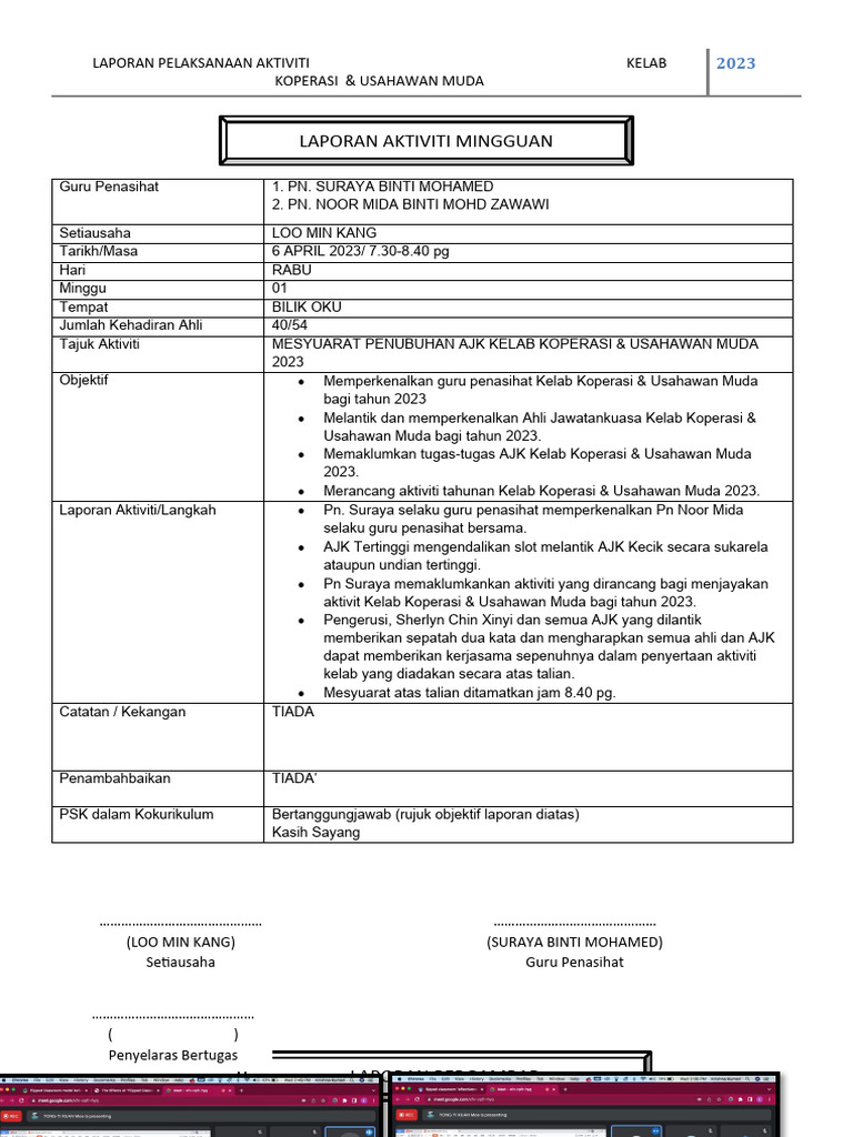 01 Mesyuarat Penubuhan Ajk | PDF