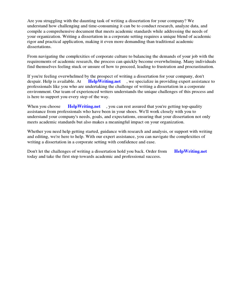 Dissertation Im Unternehmen Schreiben | PDF | Essays