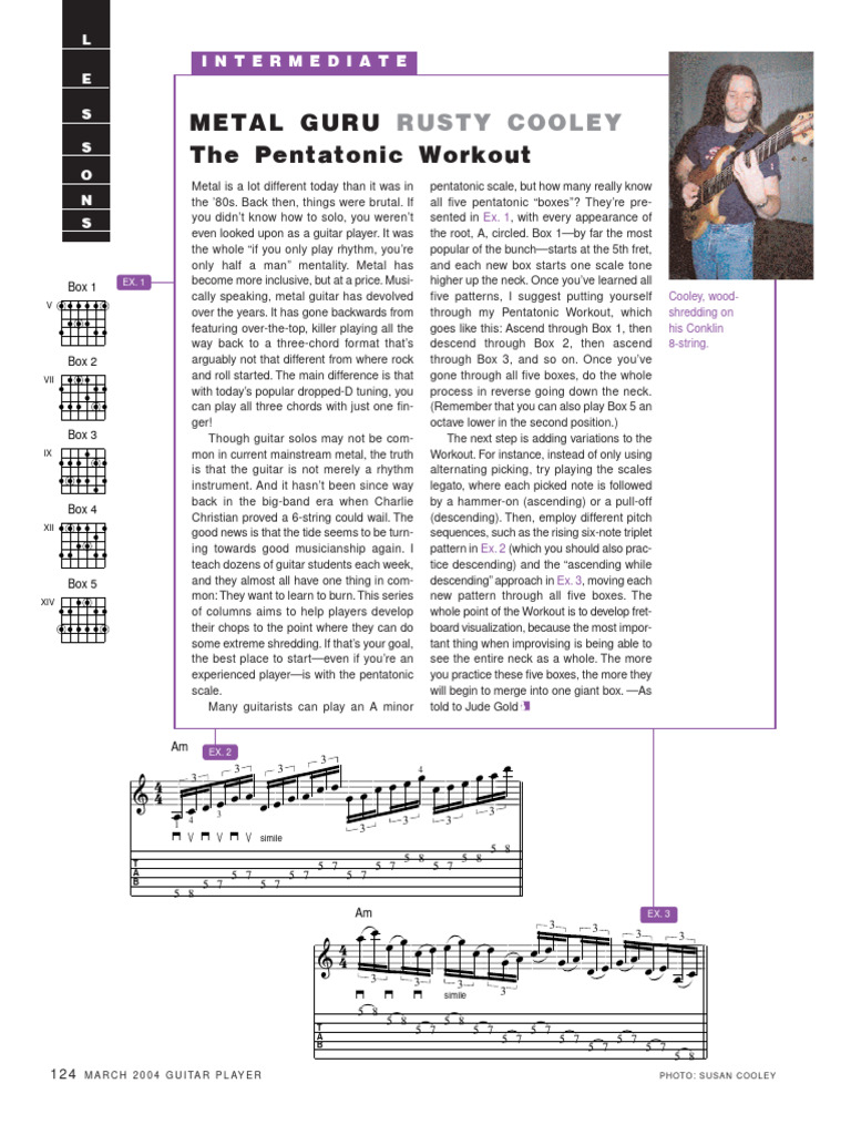 Metal Guru - Rusty Cooley The Pentatonic Workout | PDF | Guitars ...