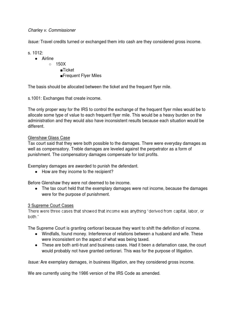 Tax Notes | Taxes | Gross Income