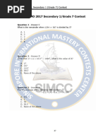 SASMO Sample Paper and Syllabus 1 | PDF | Mathematics | Statistics