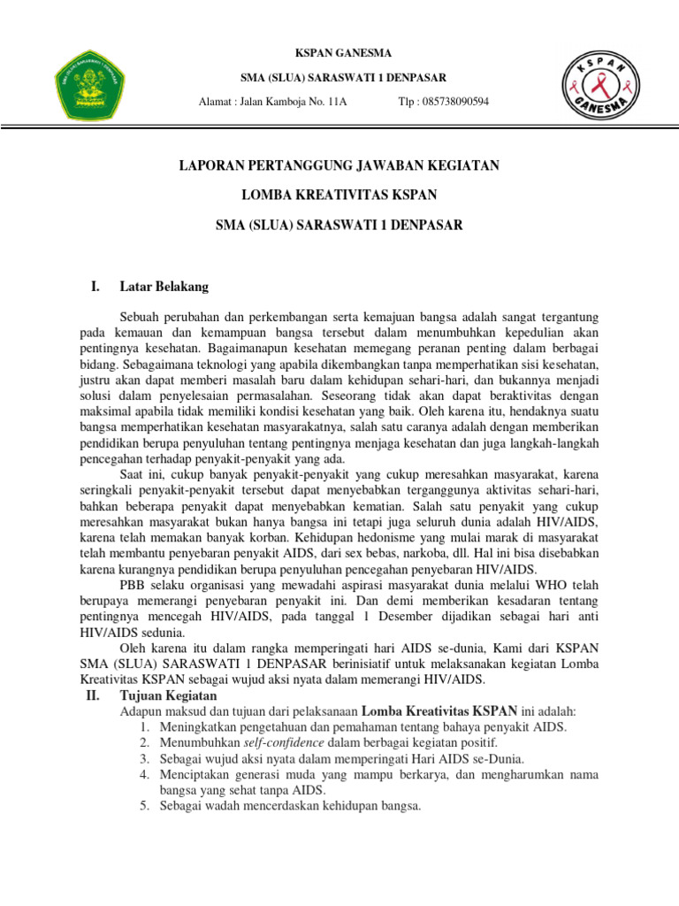 Lomba Kreativitas KSPAN Anti HIV/AIDS | PDF