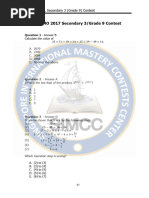 SASMO Sample Paper and Syllabus 1 | PDF | Mathematics | Statistics