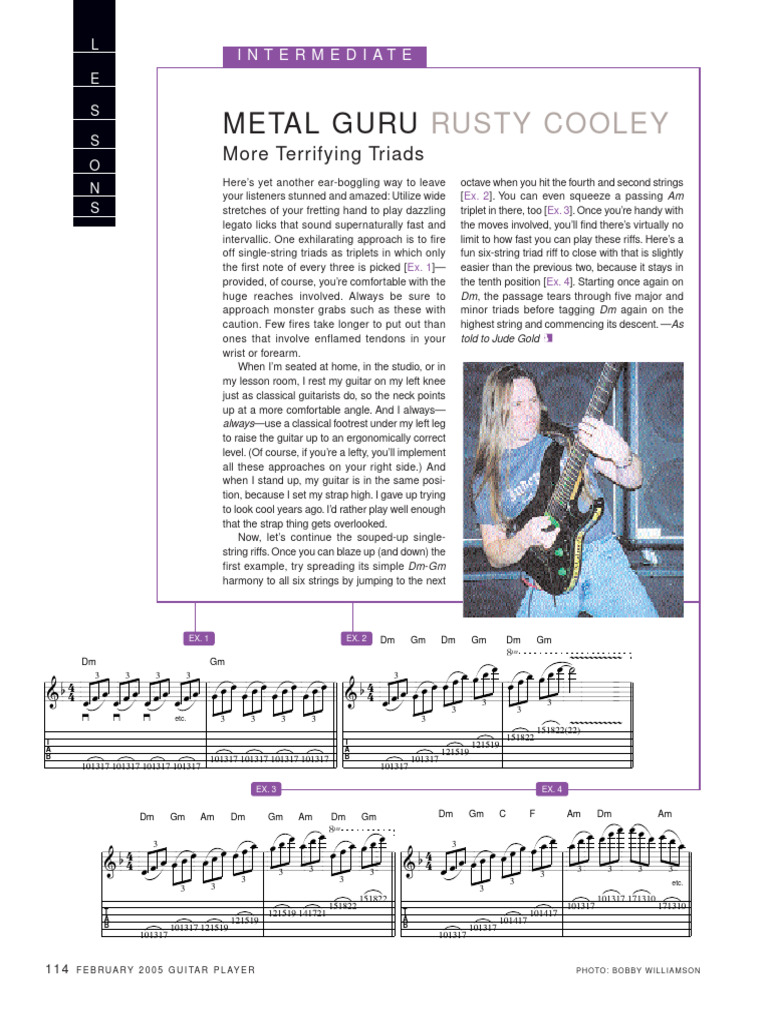 Metal Guru - Rusty Cooley - More Terrifying Triads | PDF | European Musical Instruments ...