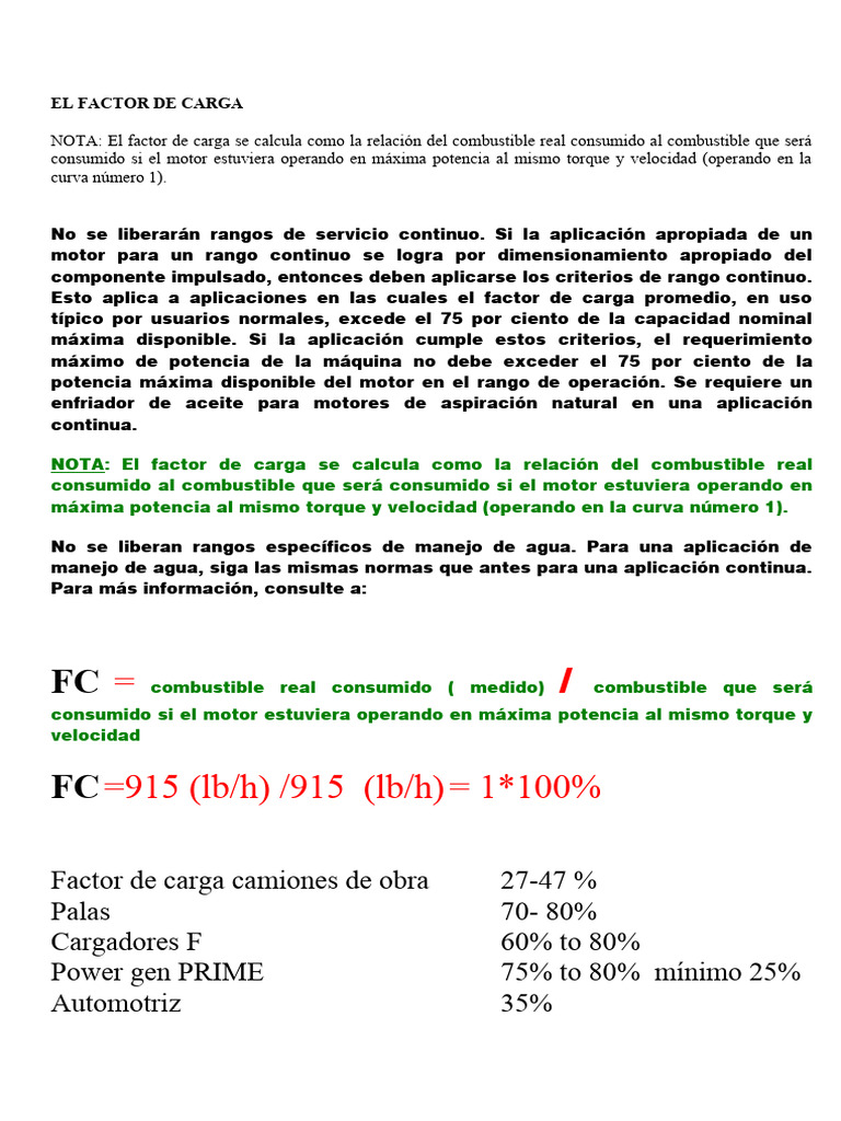 El factor de carga | PDF