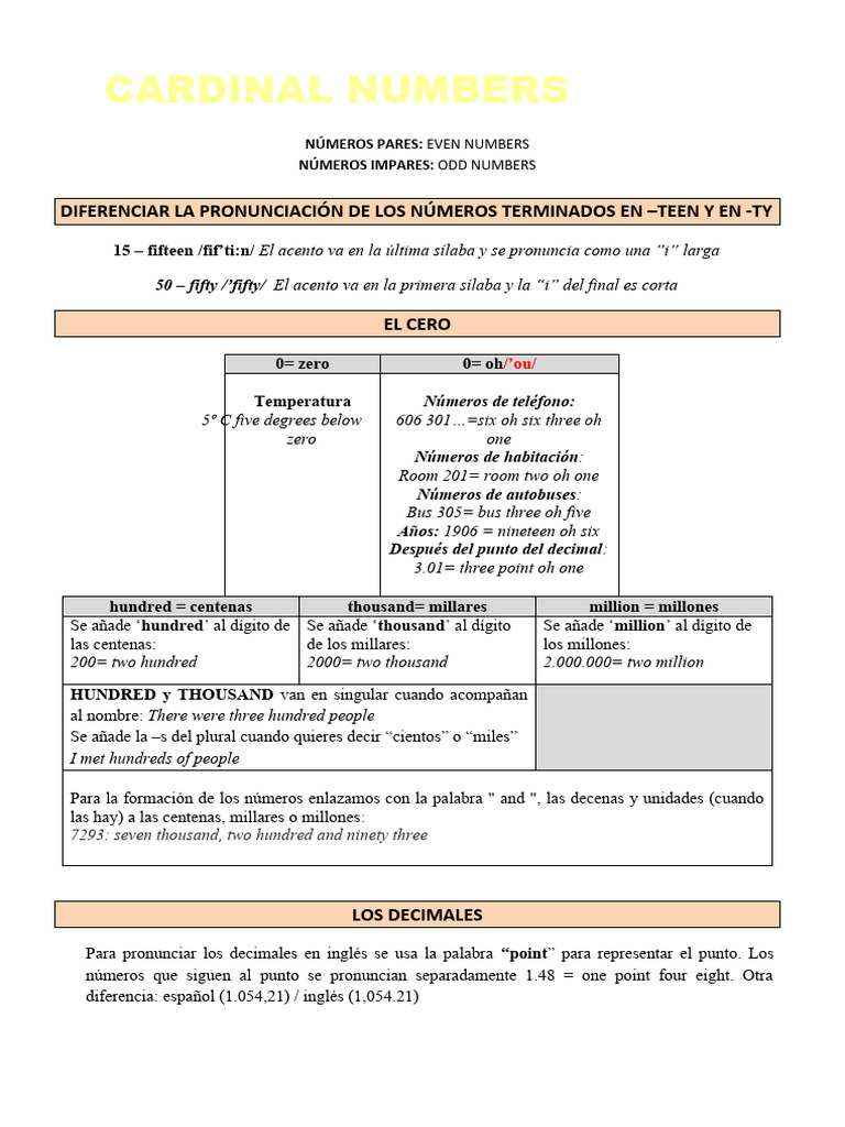 TIME (Numbers, Dates, Time) | PDF | Números
