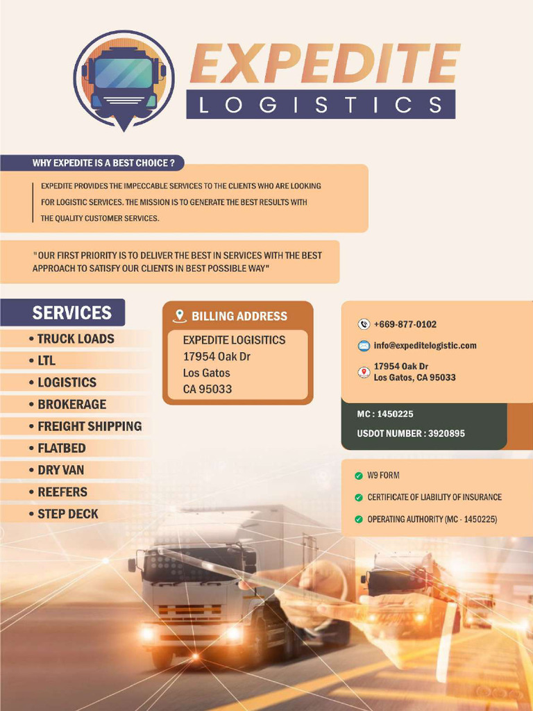 Kunal Brochure Expedite Logistics | Download Free PDF | Limited ...