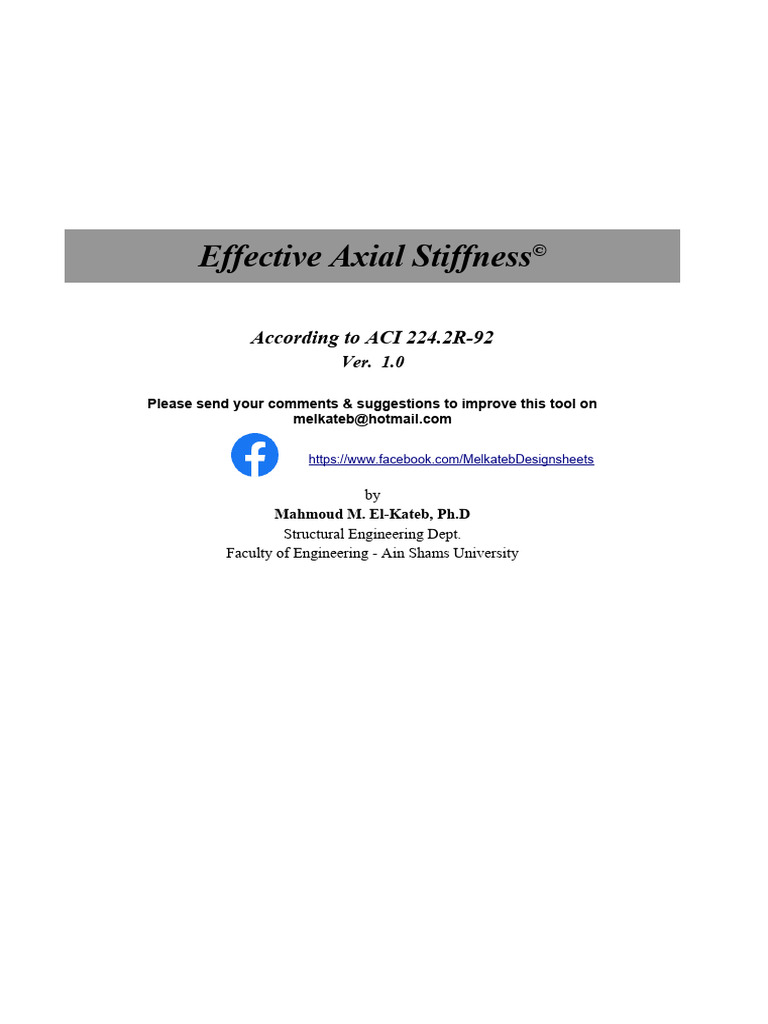 Effective Axial Stiffness | PDF