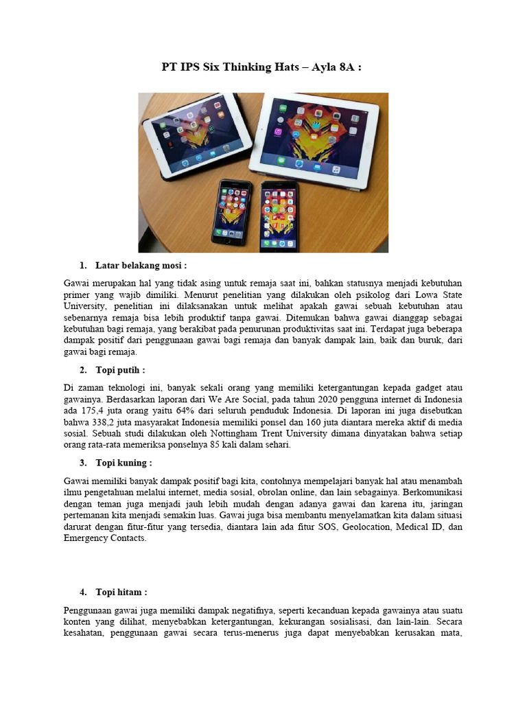 PT IPS Six Thinking Hats | PDF