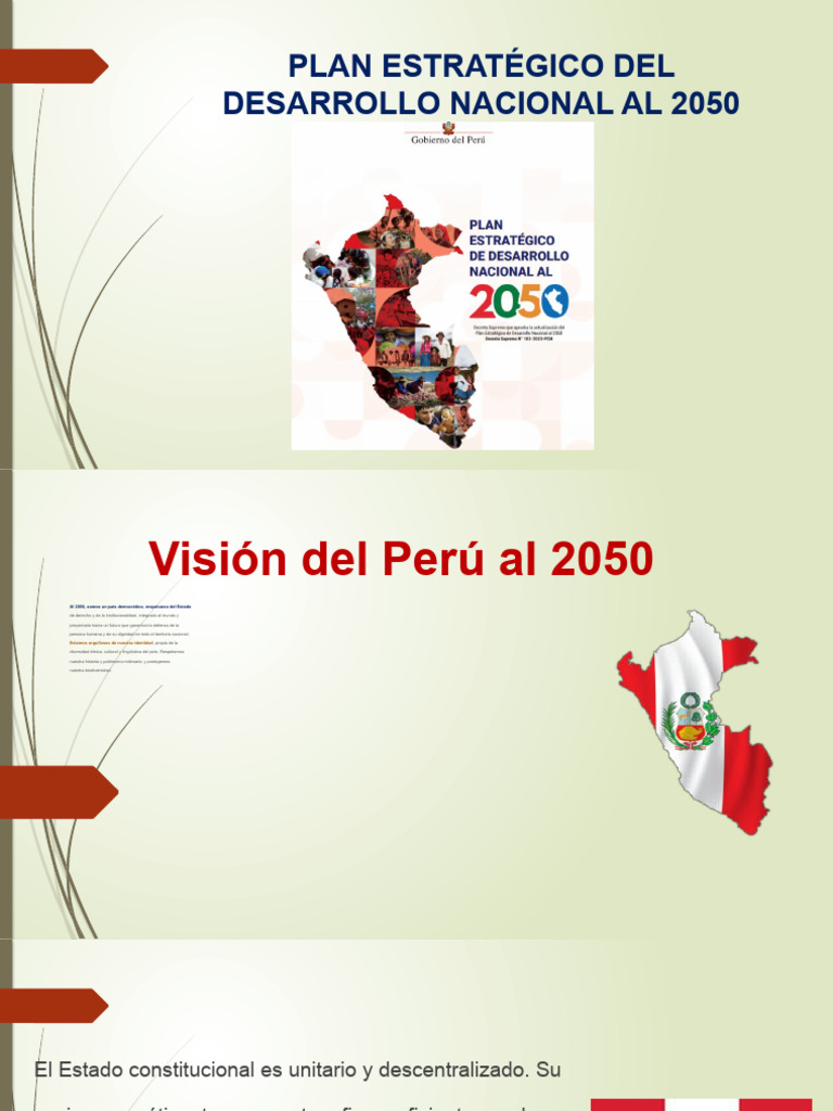 Plan Estratégico Del Desarrollo Nacional Al 2050 | PDF | Sustentabilidad | Desarrollo sostenible
