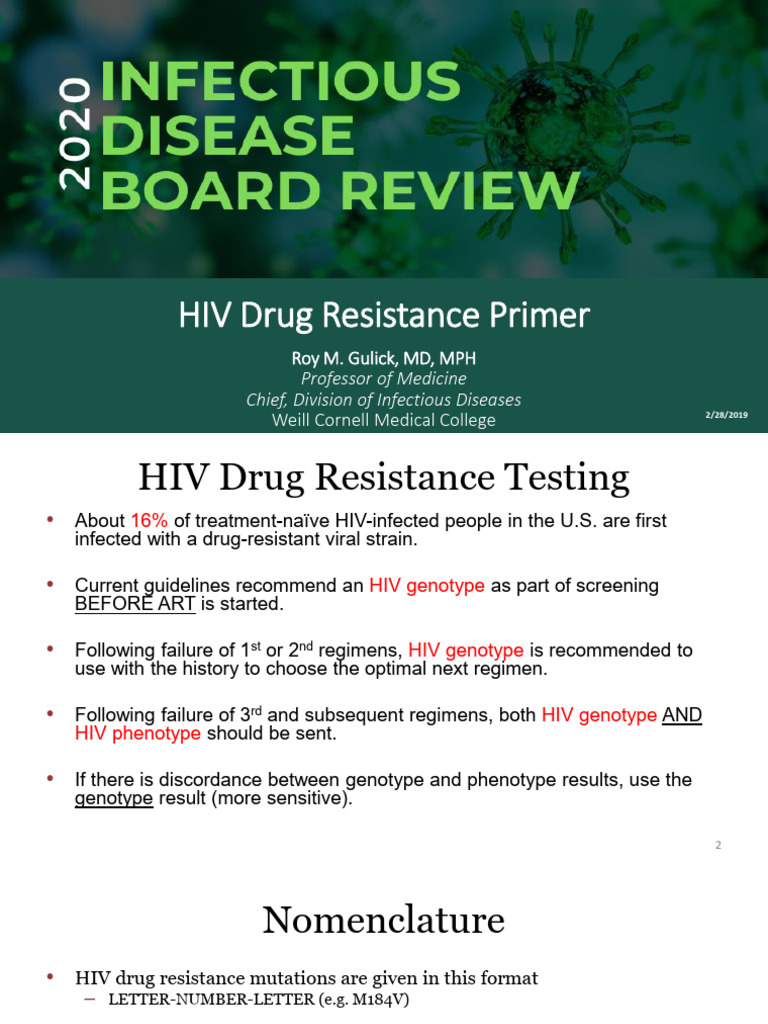HIV Drug Resistance Testing Guide | PDF | Management Of Hiv/Aids | Hiv