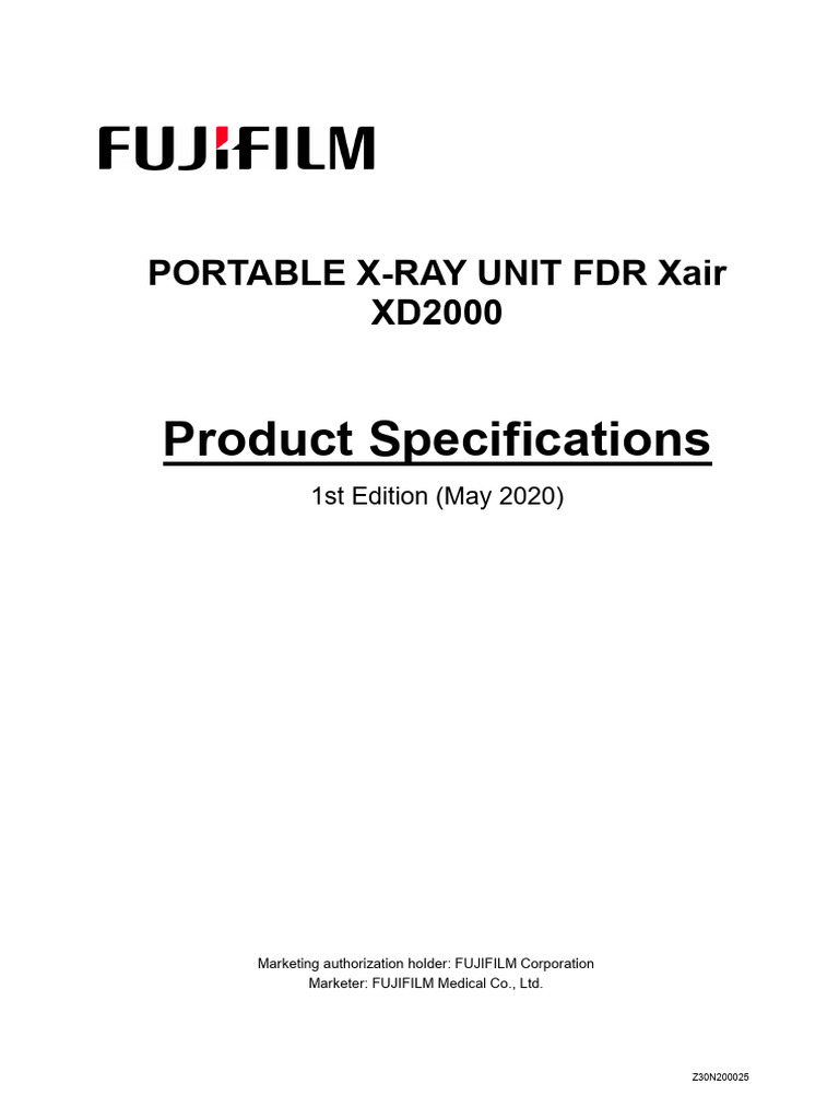 Product Specifications Xair | PDF | X Ray | Electric Generator