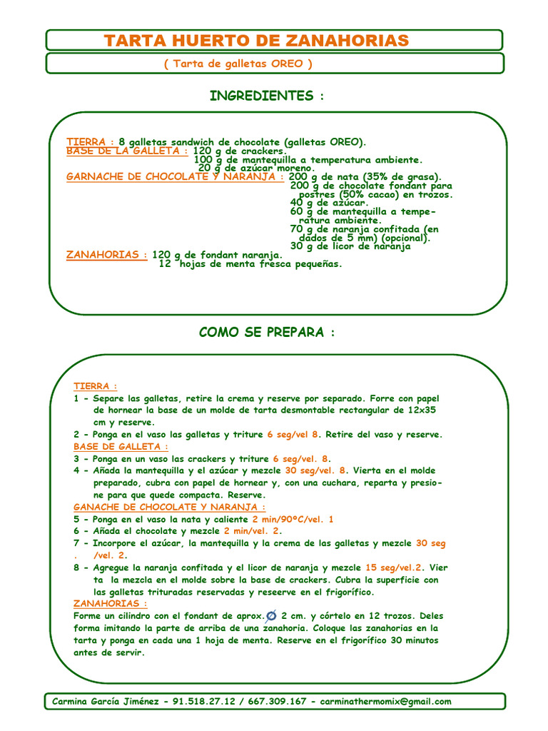 Compendio Recetas Carmina THERMOMIX Postres, Panes | PDF | Postres | Panes