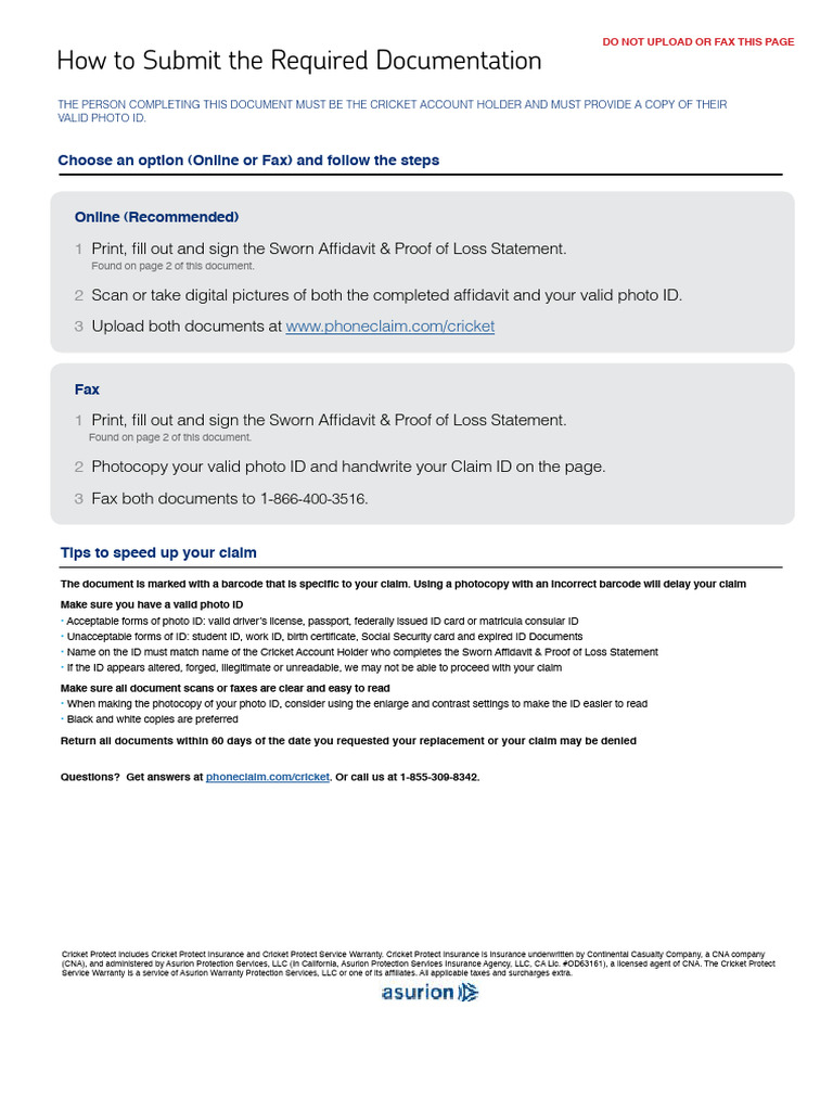 How To Submit The Required Documentation: Choose An Option (Online or Fax) and Follow The Steps ...