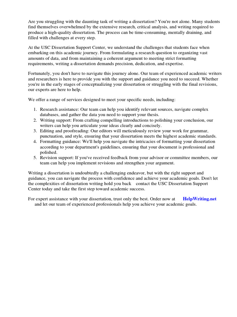 Usc Dissertation Support Center | PDF | Thesis | Http Cookie