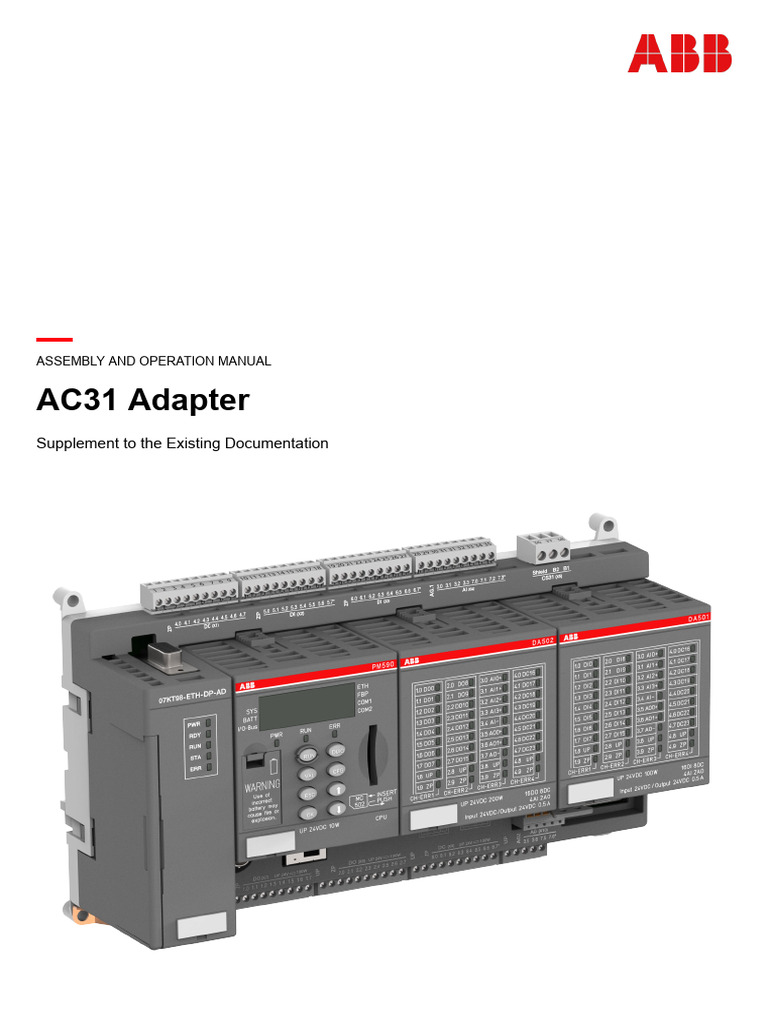 Assembly and Operation Manual AC31 Adapter | PDF | Electromagnetic ...