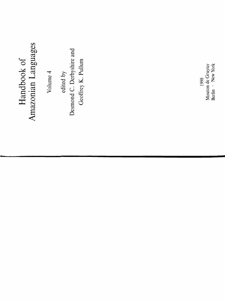 Derbyshire, Desmond and Geoffrey Pullum 1986 Handbook of Amazonian ...