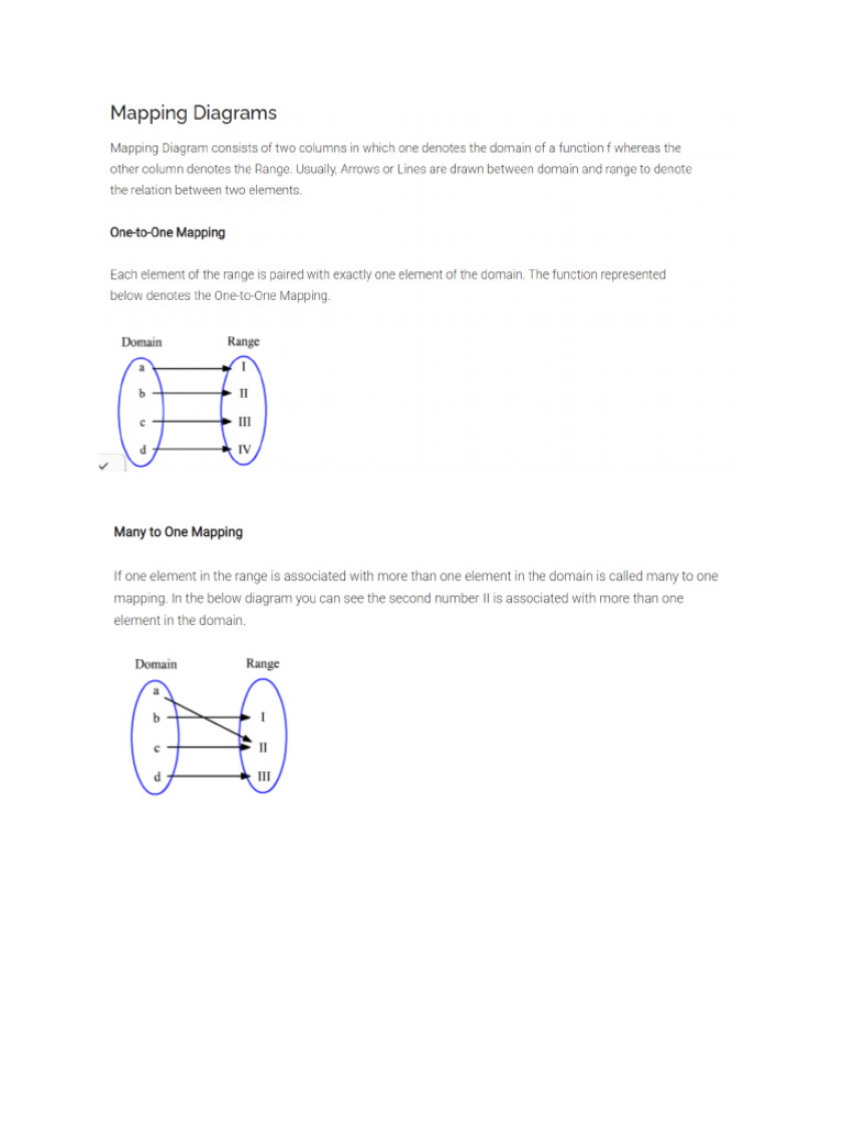 Types of Mapping Diagrams Notes | PDF