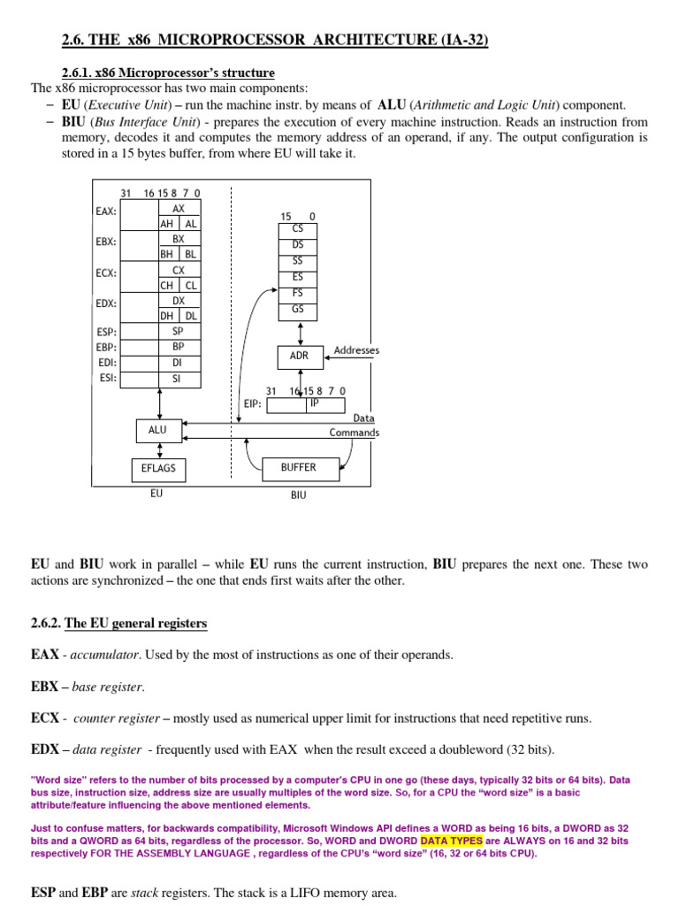 V3 Registers And Flags Of 80x86 Architecture Pdf Computer Data Office Equipment