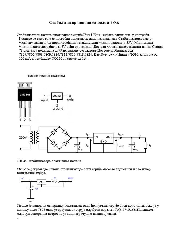 stabilizator 7805 | PDF
