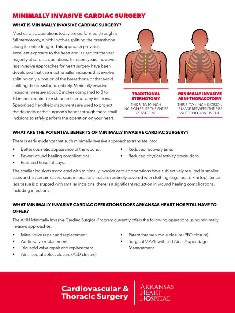 Benefits of Minimally Invasive Cardiac Surgery | PDF | Cardiac Surgery ...