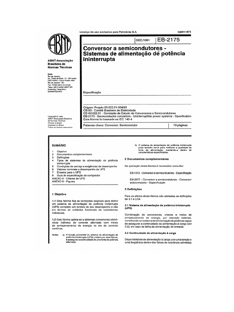 Abnt Eb 2175 | PDF