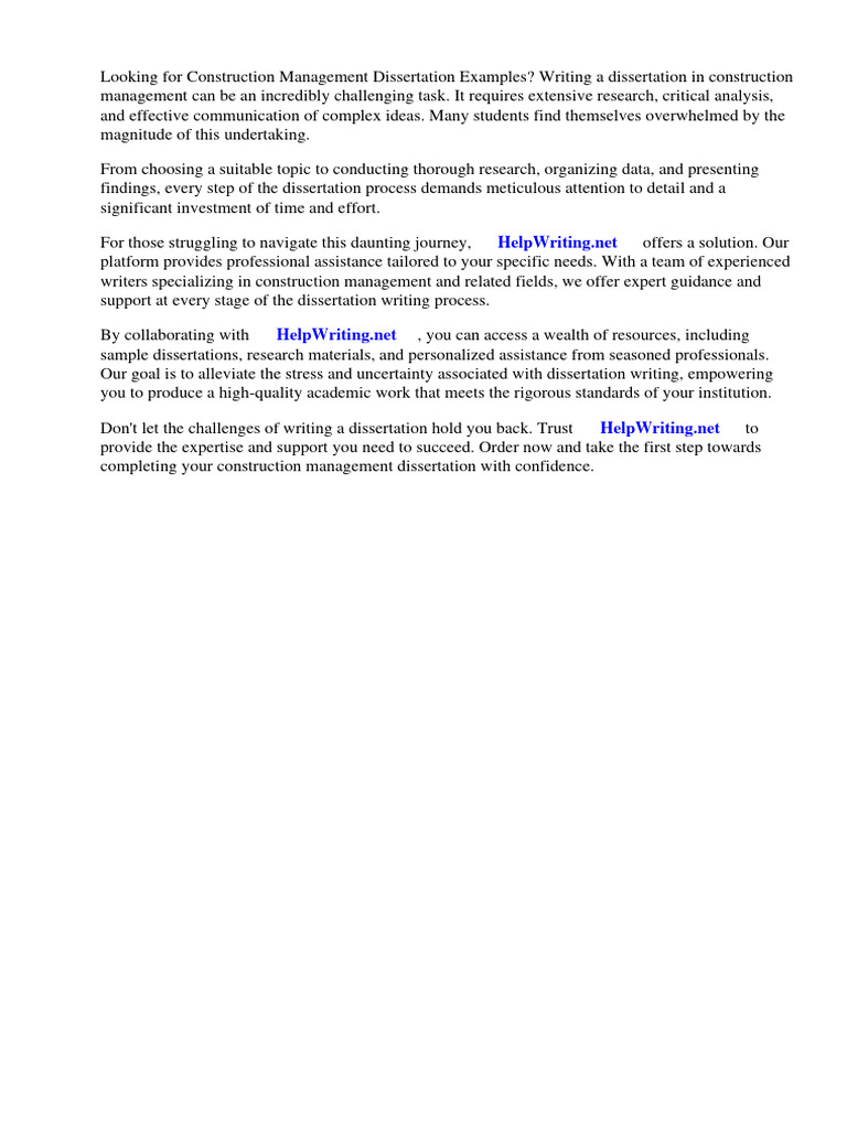 Construction Management Dissertation Examples | PDF | Risk | Risk ...