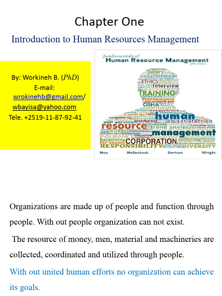 HRM-Ch-1 Introduction To HRM | PDF | Human Resource Management | Human Resources