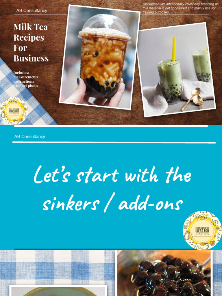 Milk Tea Recipes for Business Success | PDF | Tea | Foods