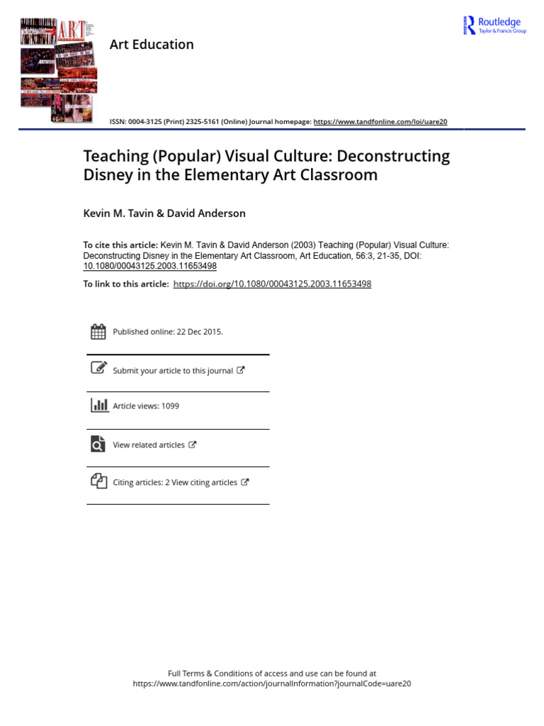 Teaching Popular Visual Culture Deconstructing Disney in The Elementary ... Teaching Popular Visual Culture Deconstructing Disney in The Elementary ...