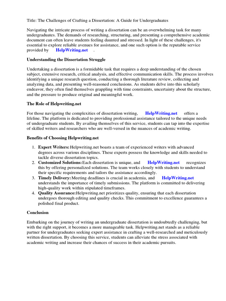 Dissertation Undergraduate Example | PDF | Thesis | Expert Dissertation Undergraduate Example | PDF | Thesis | Expert