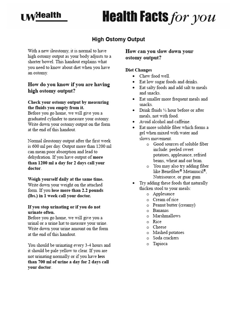 Ostomy Guide | PDF | Dietary Fiber | Diet & Nutrition