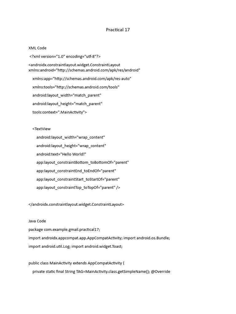 MAD Practical 17 | PDF