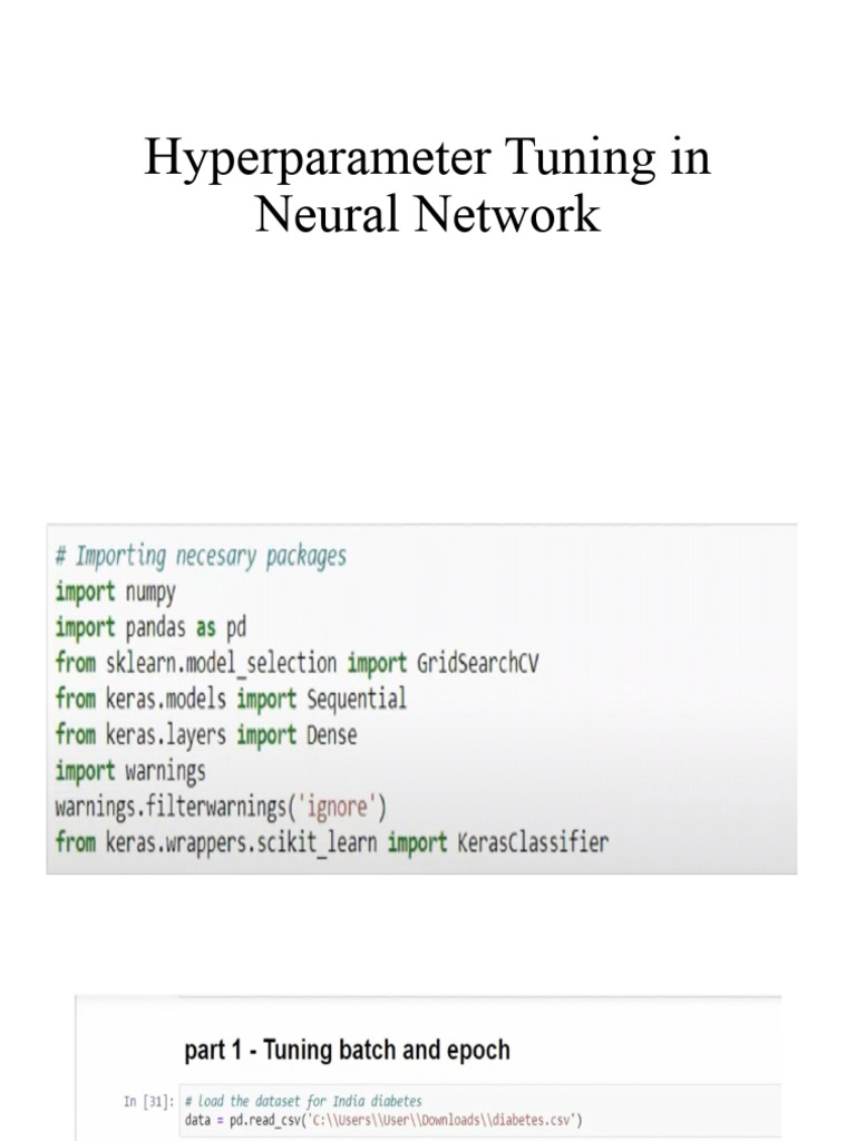 Hyperparameter Tuning in Neural Network | PDF