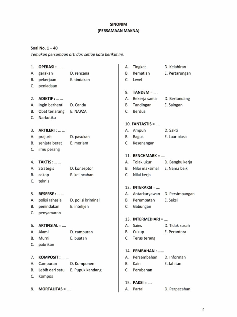 Kecerdasan - Sinonim | PDF