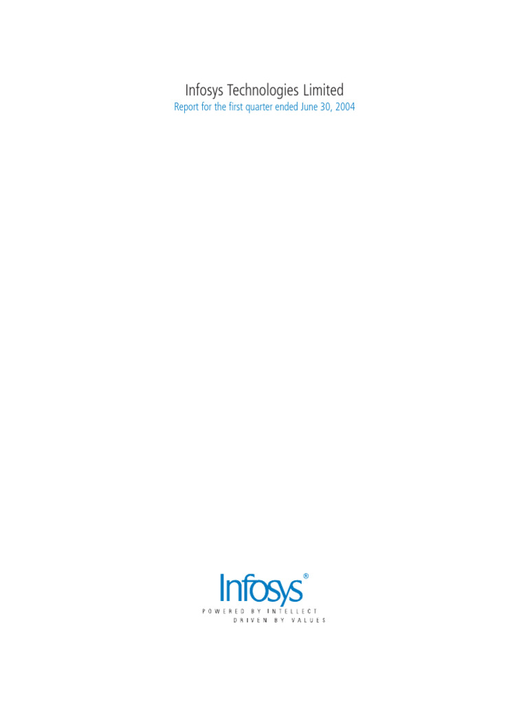 Infosys Q1 2004 Financial Report | PDF | Audit | Dividend