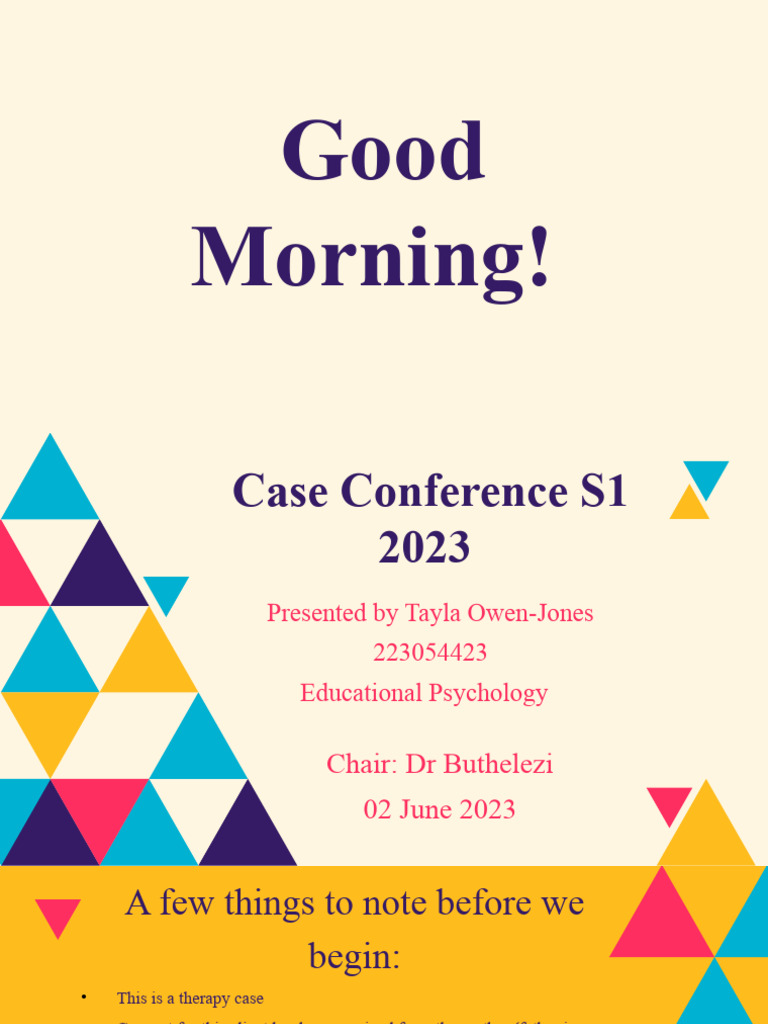 Case Confrence Tayla | PDF | Psychological Trauma | Play Therapy