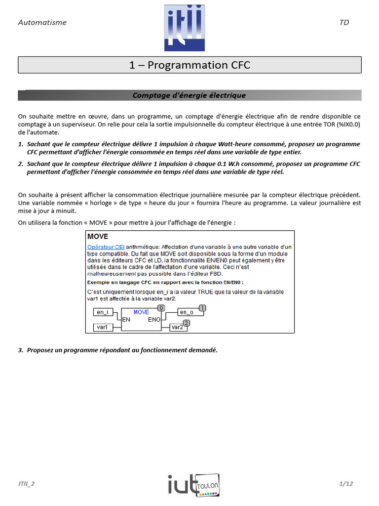 ITII TD Autom 2020-2021 | PDF | Ascenseur | Onduleur