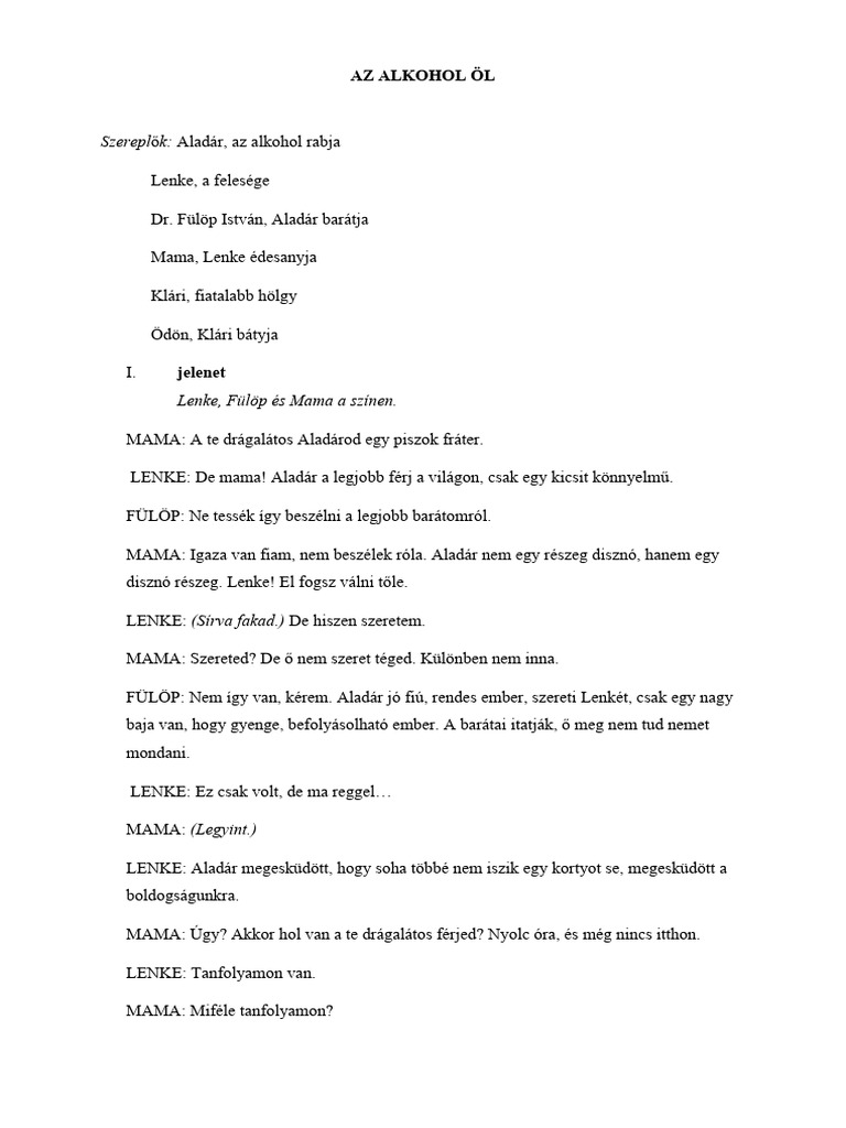 Az Alkohol Öl | PDF