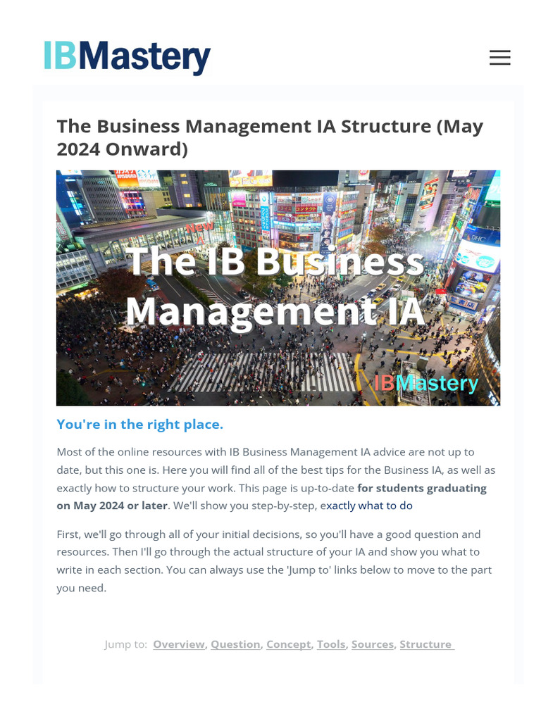 The-business-management-ia-structure | PDF | Analytics | Citation