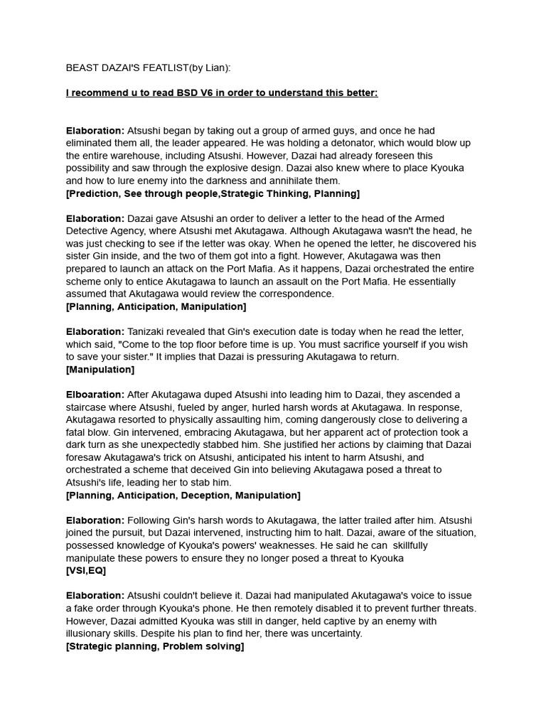 BEAST_DAZAIS_FEATLISTV6- | PDF