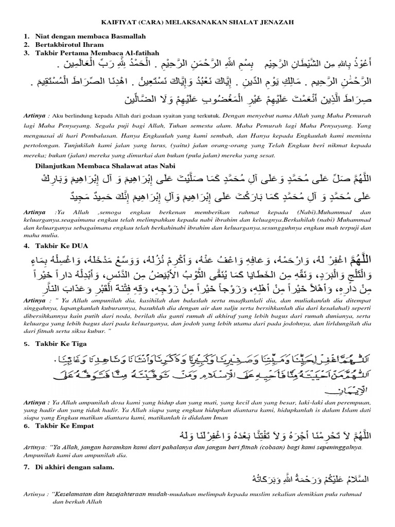 Sholat Jenazah Arti | PDF