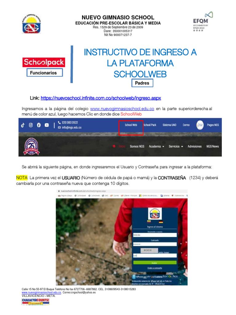 Instructivo Schoolweb 2024 | PDF | Informática | Software