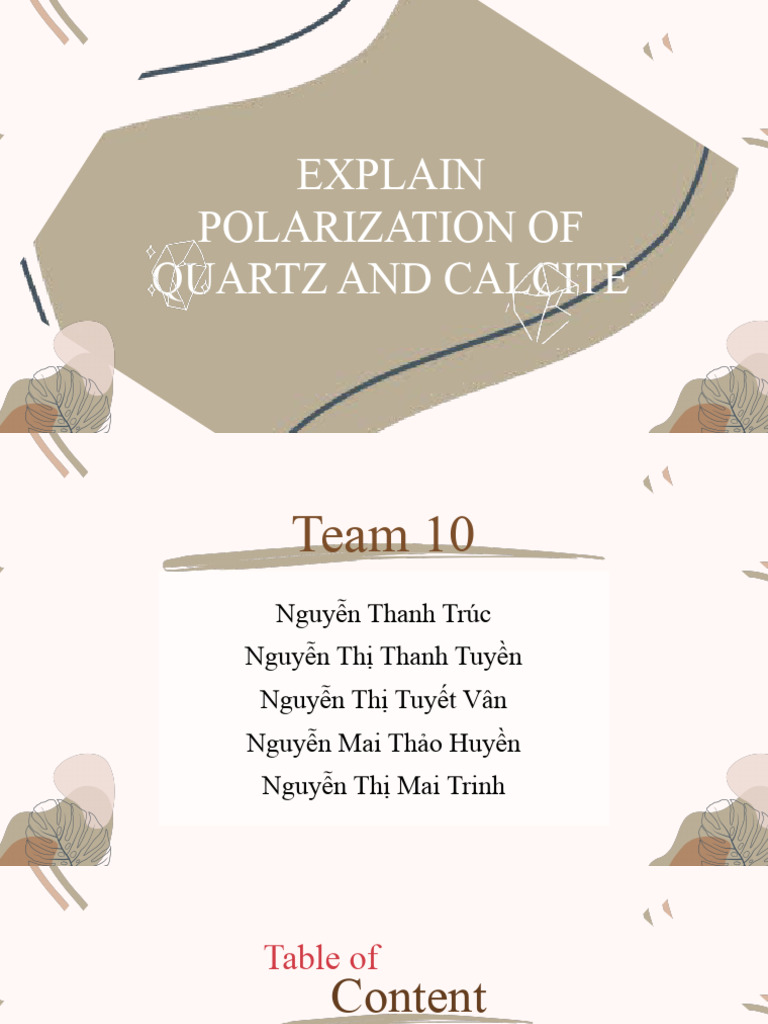 Explain Polarization of Quartz and Calcite | PDF | Polarization (Waves) | Physics
