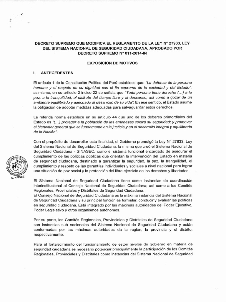 Ley 27933 | PDF | Ministerio (Departamento de Gobierno) | Valores