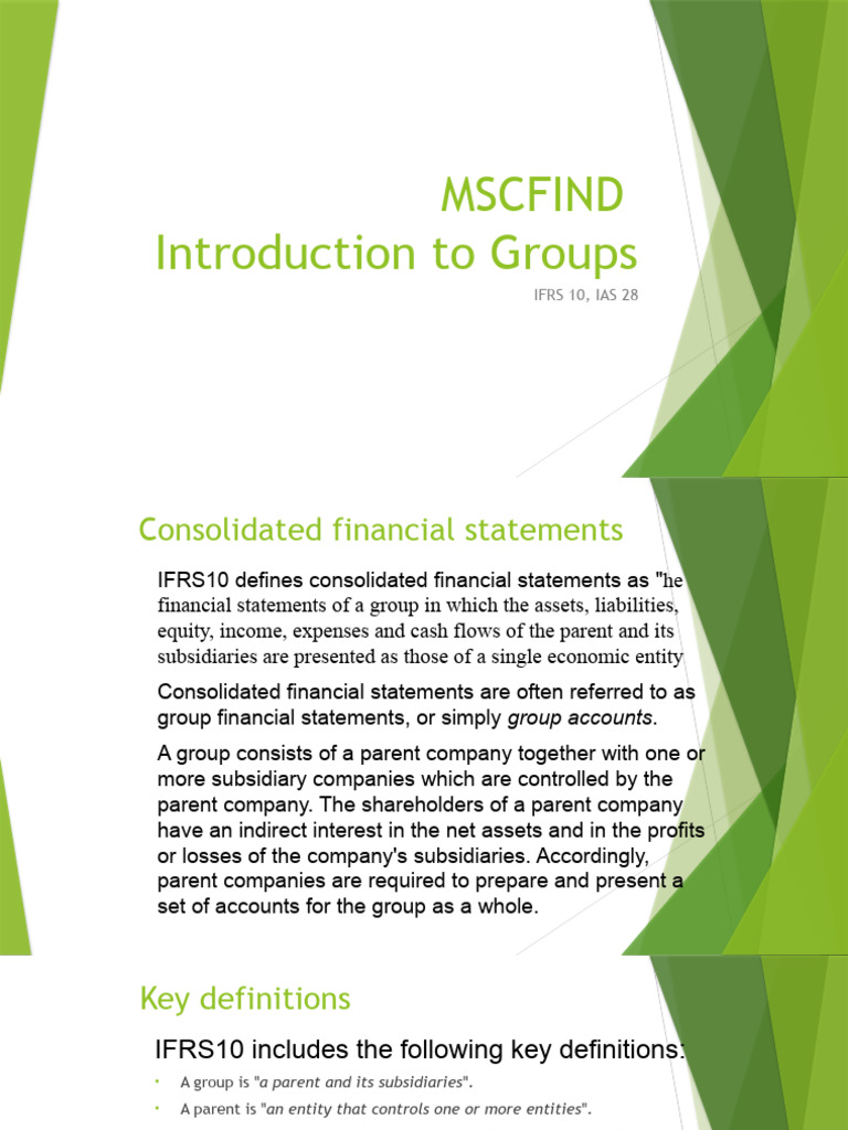 Introduction To Groups | PDF | Financial Statement | Subsidiary