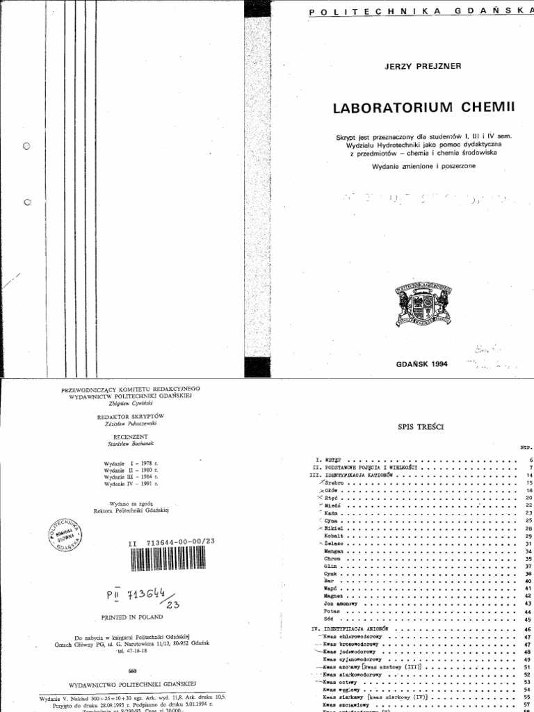 Labolatorium Chemii - Jerzy Prajzner | PDF