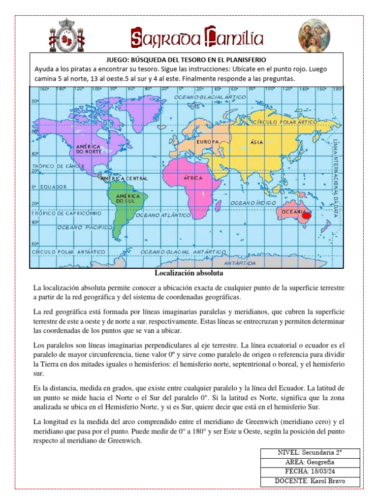 Geografía - Ubicación - 3° | PDF
