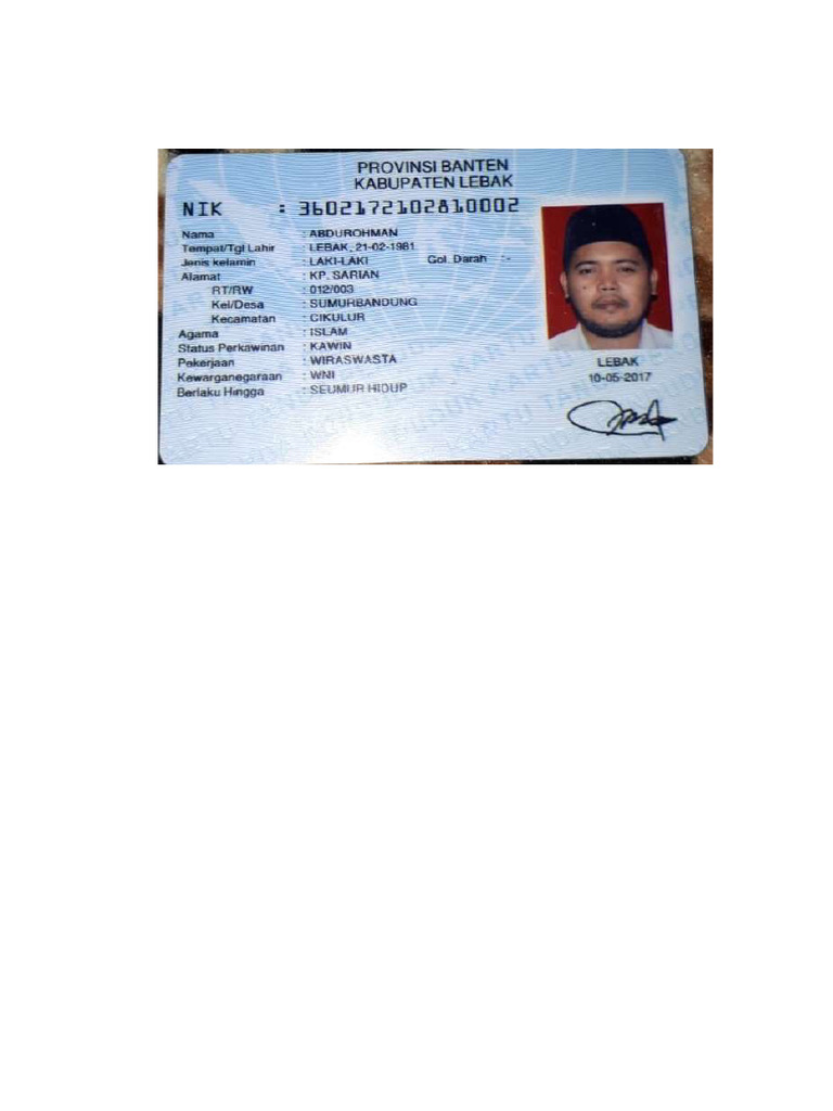 KTP Pimpinan Unit Usaha | PDF