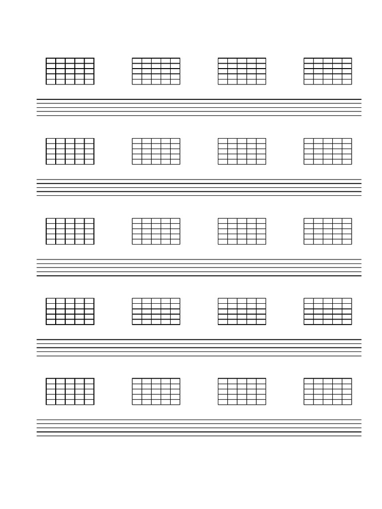 Guitar - Standard + 5 Fret Box | PDF